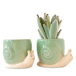 JUNGLE CLUB Snail Planter Bundle - Green