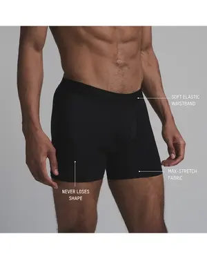 SKIMS Stretch Cotton 3 Boxer Briefs, 3-pack - Heather Multi