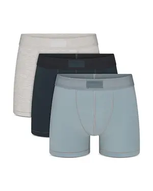 SKIMS Stretch Cotton 3 Boxer Briefs, 3-pack - Verd Multi