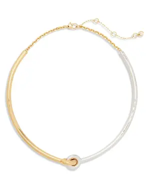 Kate Spade New York Interlock Structured Collar Necklace - Two Tone