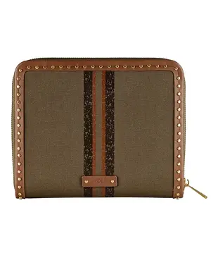Wolf Ida Travel Zip Jewelry Portfolio - Khaki