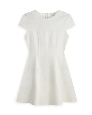 Ted Baker London Embroidered Ponte Mini Skater Dress In Ivory - 71% Off |  Editorialist