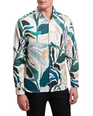 Ted Baker London Rogersy Relaxed Fit Tropical Floral Shirt - Multicolor