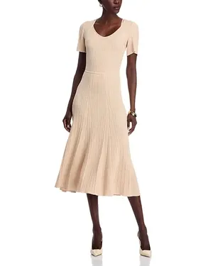 Misook Knit Fit And Flare Dress