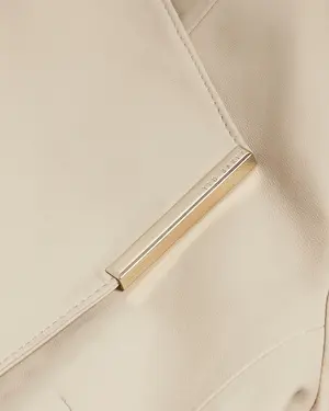 Ted Baker London Leather Cropped Wrap Jacket