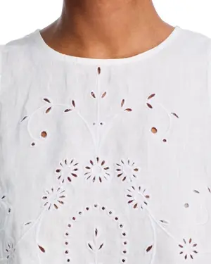 Bella Dahl Linen Eyelet Top