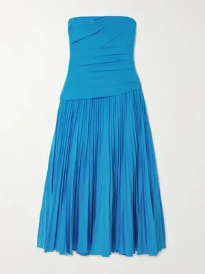 Simkhai Arie Strapless Cotton-blend Midi Dress