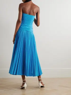 Simkhai Arie Strapless Cotton-blend Midi Dress