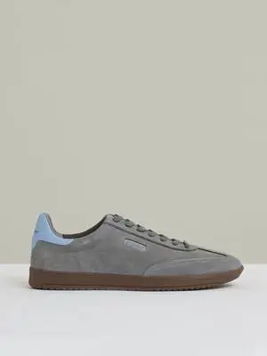 REISS Bode Suede Low-top Trainers - Dark Grey