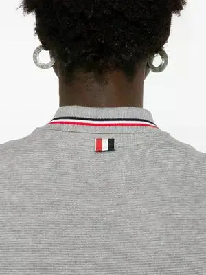 Thom Browne Rwb-stripe Pleated Midi Dress