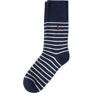 Polo Ralph Lauren Breton Stripe Crew Socks - Navy