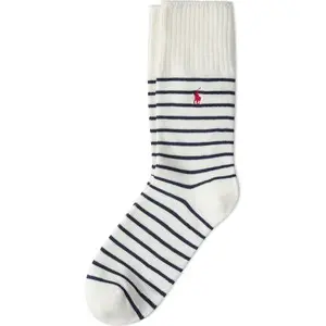 Polo Ralph Lauren Breton Stripe Crew Socks - White