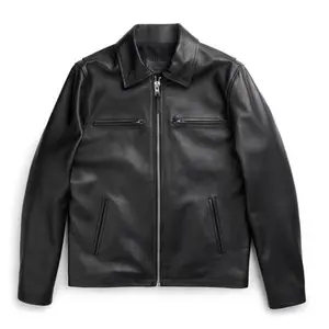 LAST WOLF Rainer Moto Leather Jacket - Black