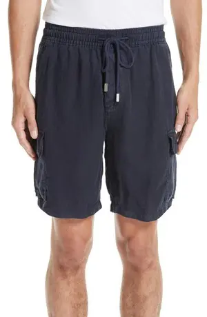 Vilebrequin Linen Cargo Bermuda Shorts - Blue
