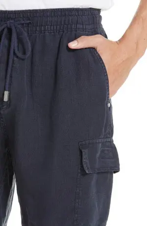 Vilebrequin Linen Cargo Bermuda Shorts - Blue