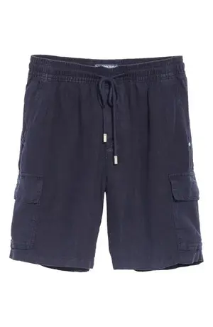 Vilebrequin Linen Cargo Bermuda Shorts - Blue