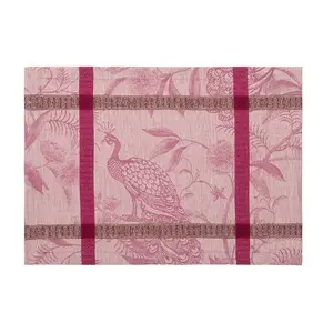 LE JACQUARD FRANÇAIS Linen À L’orangerie Placemat - Pink