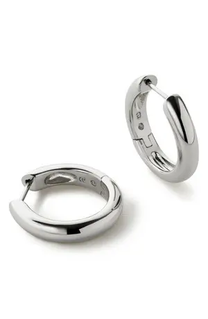 ANA LUISA Guilia Medium Hoop Earrings - Silver