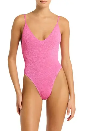Bond Eye Elena Open Back One-piece Swimsuit - Candy Pink Recycled