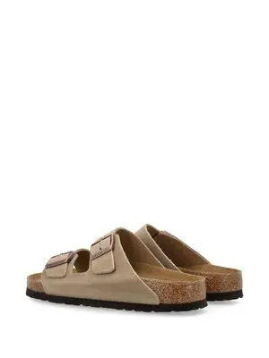 BIRKENSTOCK Arizona Oiled Leather Sandals - Beige