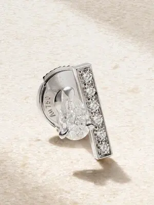 REPOSSI Serti Sur Vide Diamond Single Earring - Silver