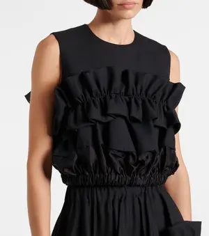 Noir Kei Ninomiya Ruffled Wool Top