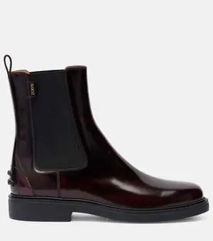 TOD'S Leather Ankle Chelsea Boots