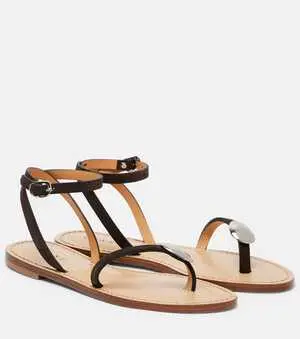 AMANU Senegal Leather Sandals - Brown