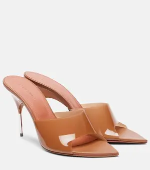 Amina Muaddi Bianca Glass 95 Mules