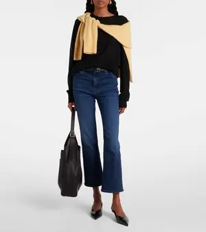FRAME Reboot Crop High-rise Bootcut Jeans