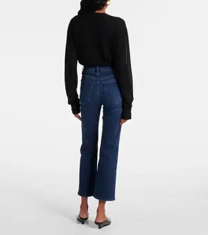 FRAME Reboot Crop High-rise Bootcut Jeans
