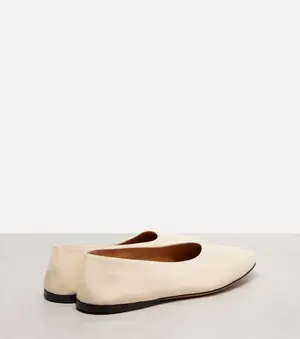 THE ROW Awar Leather Ballet Flats