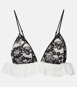 Prada Lace Bralette - Black