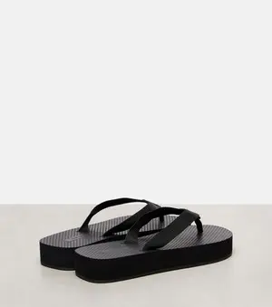 THE ROW Dune Platform Thong Sandals - Black