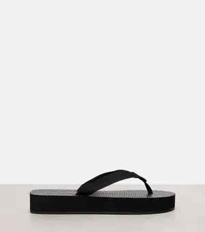 THE ROW Dune Platform Thong Sandals - Black