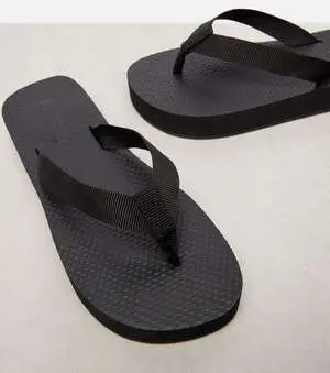 THE ROW Dune Platform Thong Sandals - Black