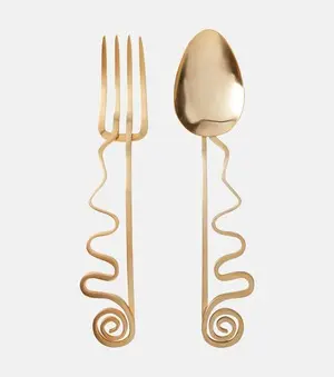 L'Objet Spirale Stainless Steel Flatware Set - Gold