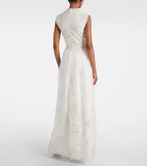 Costarellos Embroidered Bridal Gown