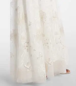 Costarellos Embroidered Bridal Gown