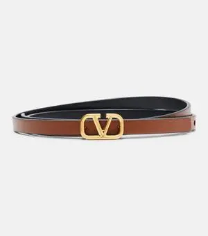 Valentino Garavani Vlogo Leather Belt - Brown