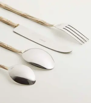 BITOSSI Bamboo 24-piece Stainless Steel Cutlery Set