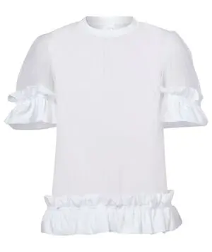 Noir Kei Ninomiya Sheer Tulle Top - White