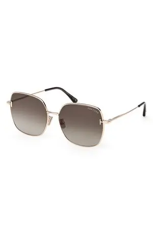 TOM FORD 59mm Gradient Square Sunglasses