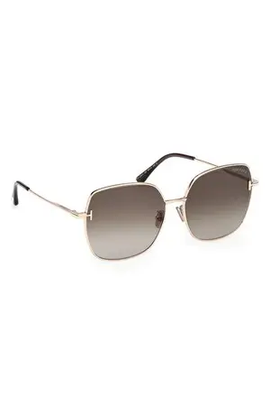 TOM FORD 59mm Gradient Square Sunglasses