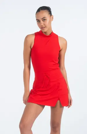 SIERRA MADRE GOLF High-Rise Skort With Pockets Candy Red