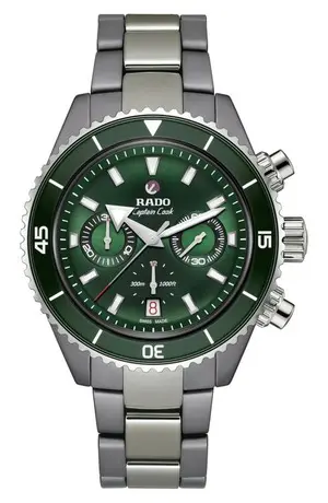 RADO Captain Cook Automatic Chronograph Bracelet Watch - Green