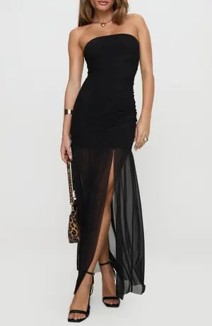 Princess Polly Strapless Mesh Maxi Dress