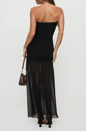 Princess Polly Strapless Mesh Maxi Dress