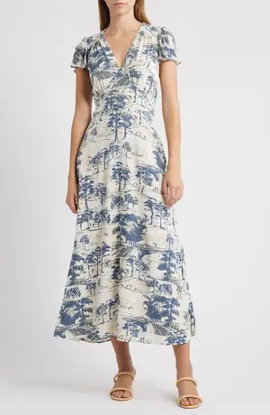 NEXT Print Tie Back Maxi Dress
