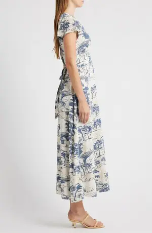 NEXT Print Tie Back Maxi Dress